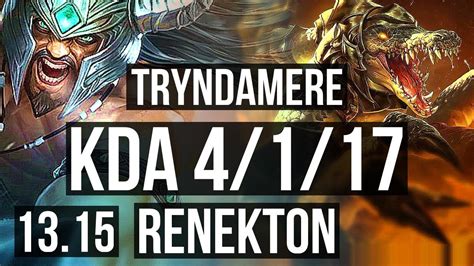 Tryndamere Vs Renekton Top M Mastery Games Kr
