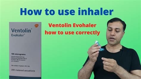 How To Use Ventolin Inhaler Without Spacer Ventolin Evohaler Youtube