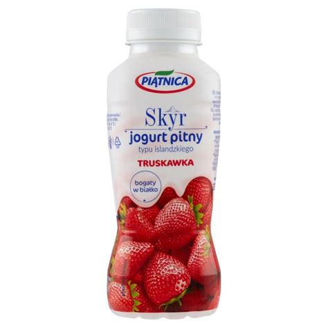Piątnica Skyr jogurt pitny typu islandzkiego truskawka 330 ml Zakupy