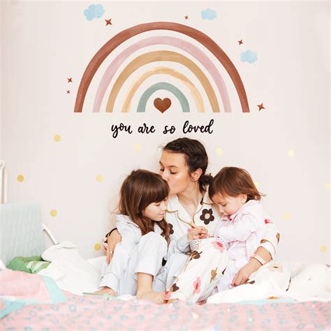 Rainbows Wall Decal Boho Rainbow Stickers Large Rainbow Wall Decor
