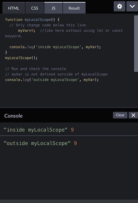 basic javascript local scope and functions global scope without let const javascript the