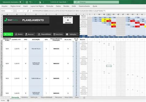 Planilha de Capacidade de Produção Smart Planilhas