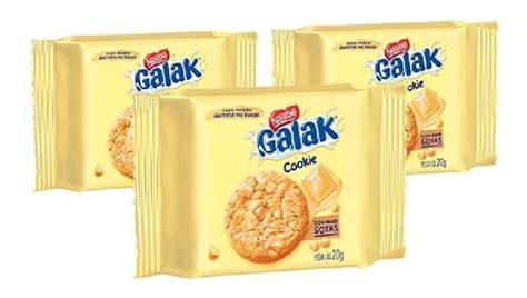 Biscoito Cookies Galak Nestlé 60 Grs 3 Sachês De 20grs S