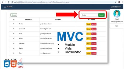 cómo buscar en java jsp con patron mvc y mysql youtube