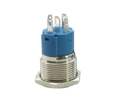 Przycisk EX 16mm podświetlanie LED niebieski wodoodporny IP65