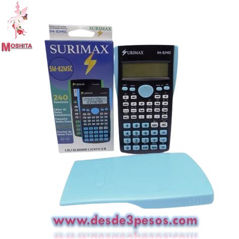 Calculadora científica 240 funciones editor de datos pantalla doble