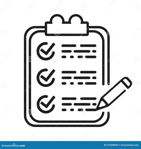 Checklist Paper With Pen Clipboard Checklist Checkbox Form With Pencil