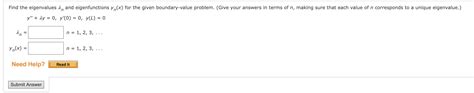 solved find the eigenvalues in and eigenfunctions yn x for
