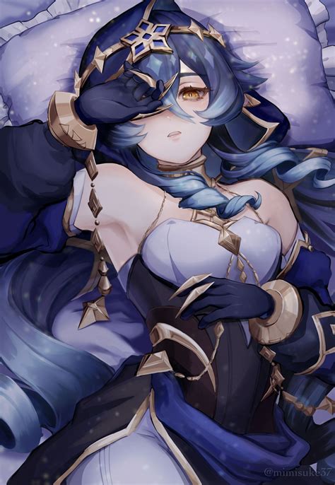 Wallpaper Layla Genshin Impact Blue Hair X