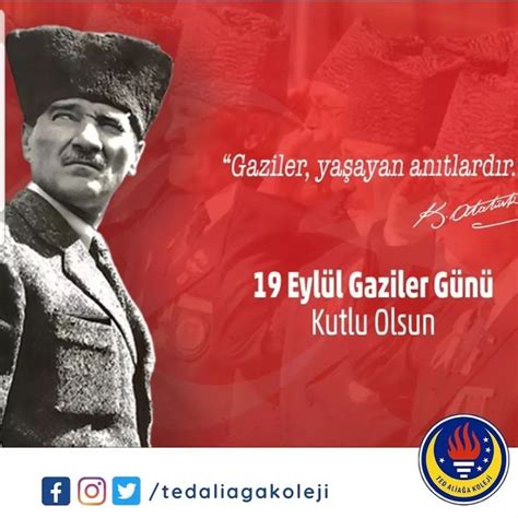 19 EYLÜL GAZİLER GÜNÜ KUTLU OLSUN TED ALİAGA KOLEJİ