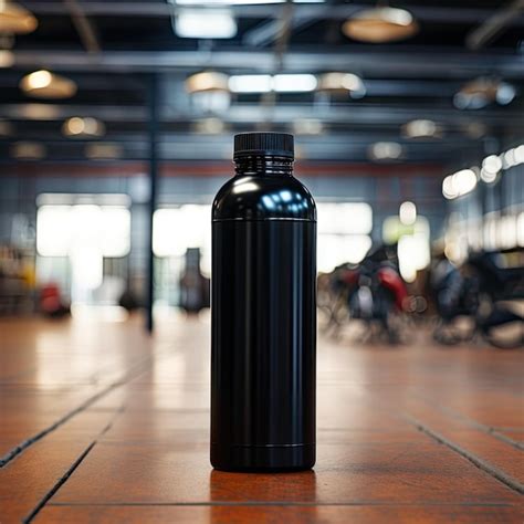 Premium Photo Standing Aluminum Water Bottle Mockup