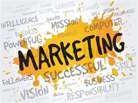 MARKETING Word Cloud Business Concept Stock Vector Colourbox