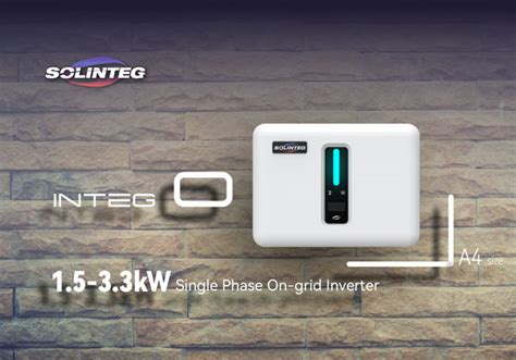 Solinteg Launches New Product Integ O Single Phase 1 3 3kW Compact On