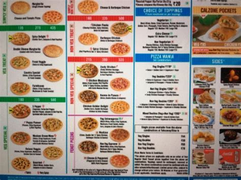 Menu At Domino S Pizza Chennai