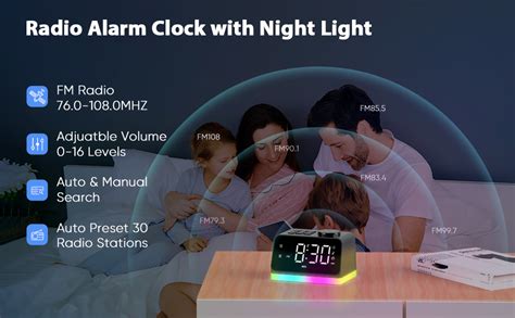 Amazon Afexoa Alarm Clock Radio For Bedroom Glow Small Digital