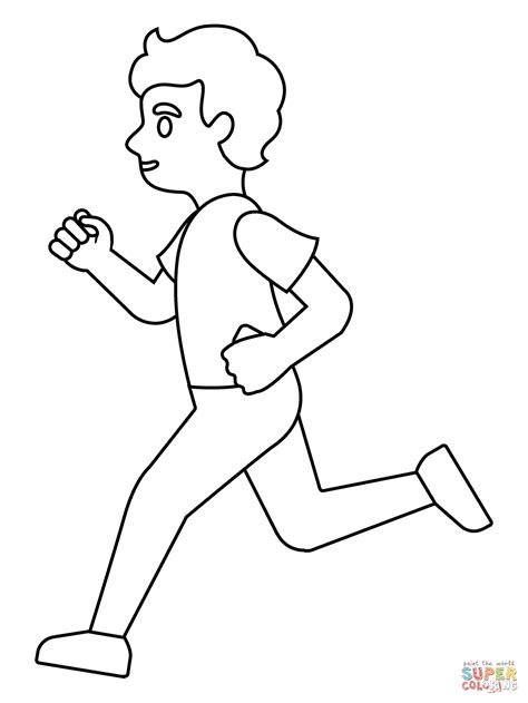 Dibujo De Persona Corriendo Emoji Para Colorear Dibujos Para Colorear
