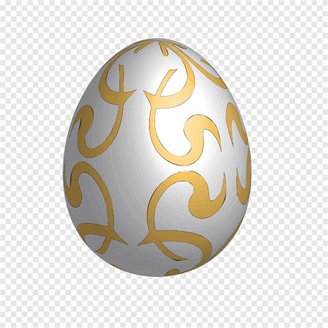 White And Yellow Decorative Egg Illustration Red Easter Egg Golden