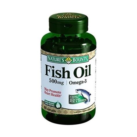 Nature S Bounty Fish Oil 500 Mg Omega 3 60 Softgel
