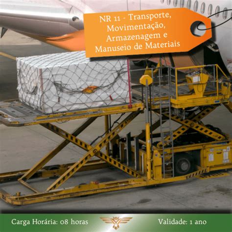 Curso de NR 11 Transporte Movimentação Armazenagem e Manuseio de