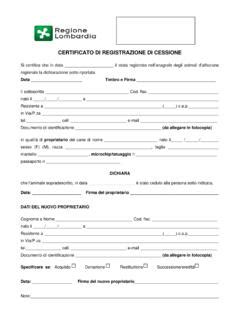 CERTIFICATO DI REGISTRAZIONE DI CESSIONE Certificato Di Registrazione