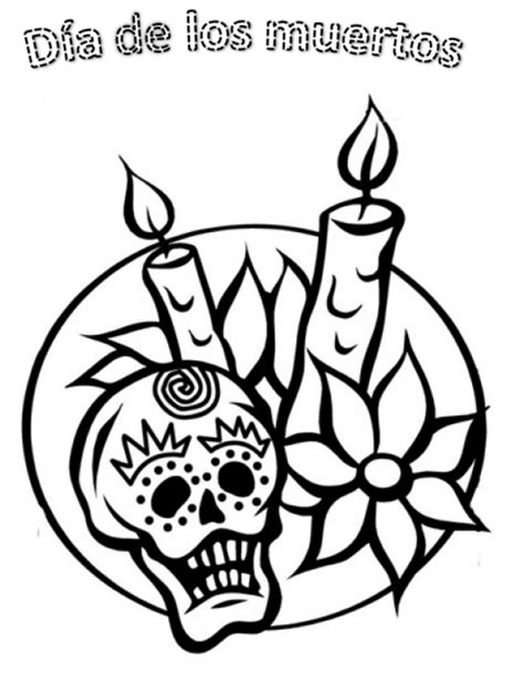 Dibujos de Día de Los Muertos 8 para Colorear para Colorear Pintar e
