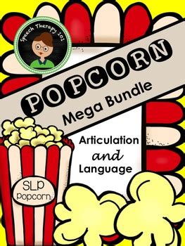 Popcorn SLP Bundle Speech Therapy Games Speech Therapy Speech