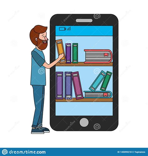 Historieta En L nea Del Hombre De La Educaci n Ilustración del Vector