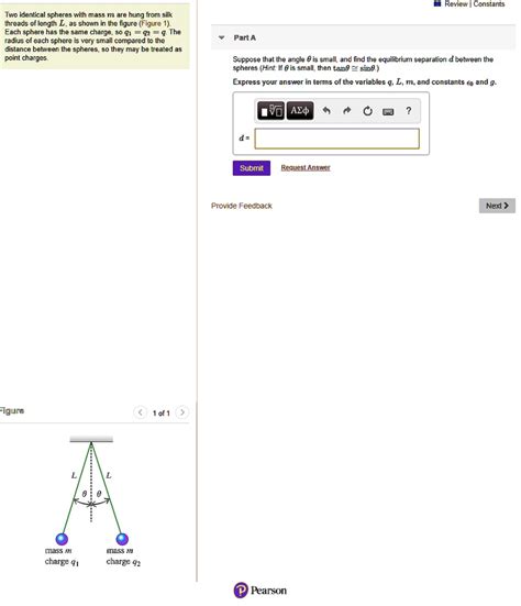 Solved Two Identical Spheres With Mass M Are Hung From Silk Threads Of