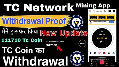 Tc Coin Withdrawal Proof Tc Network New Update Tc Coin