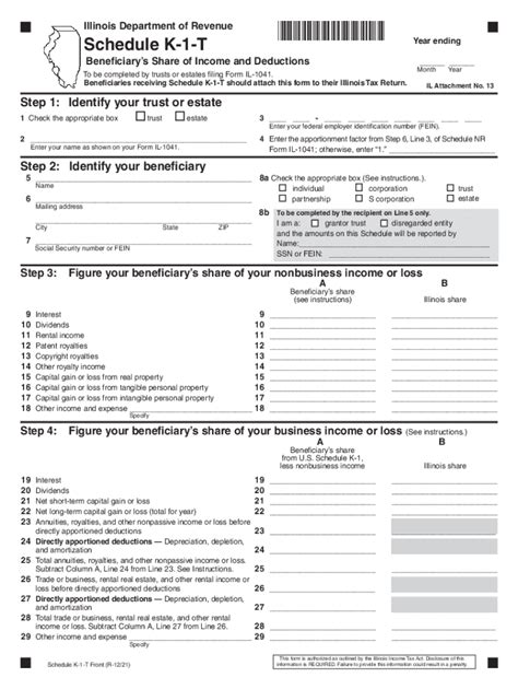 Fillable Online Schedule K 1 T Beneficiary S Share Of Income And