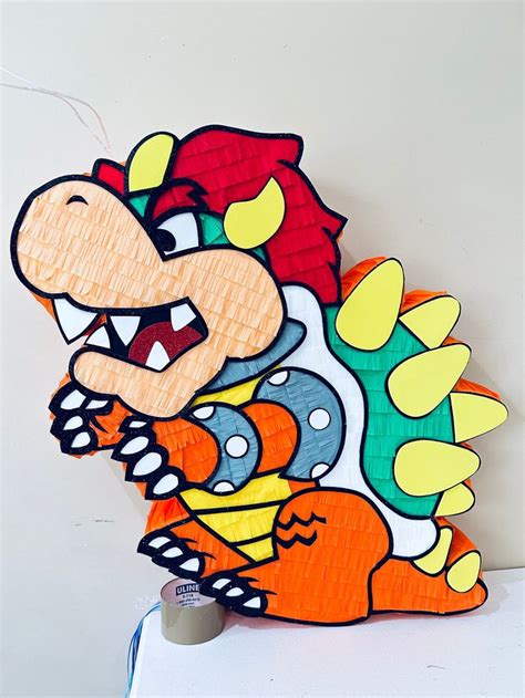 BOWSER Piñata MARIO BROS Fiesta De Cumpleaños 30x20x4 Pulgadas Etsy