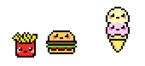 Pixel Art Kawaii Food