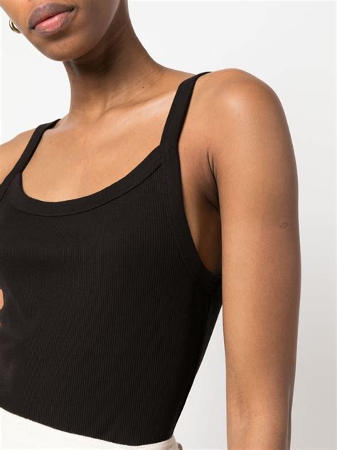 Vince Rib Knit Tank Top Black Farfetch