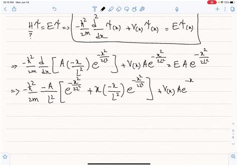 solved in a region of space a particle has a wave function given by ψ x a e x 2 2 l 2 and