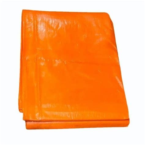 Woven HDPE Orange Waterproof Tarpaulin Size 10 X 40 Ft W X L At Rs