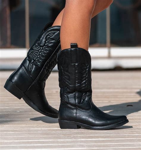botas cowboy negras veganas baratas para mujeres Envío 24 hr Siroco