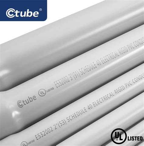 Schedule 40 UL Approved Electrical PVC Conduit Pipe 5 X 10 China