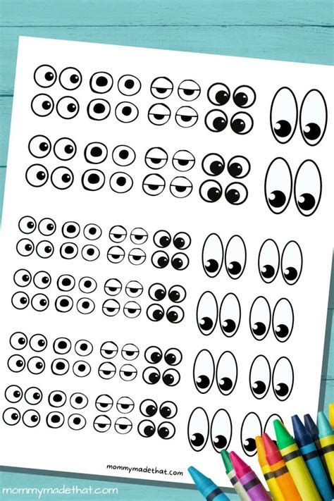 Free Printable Googly Eyes Tons Of Sizes