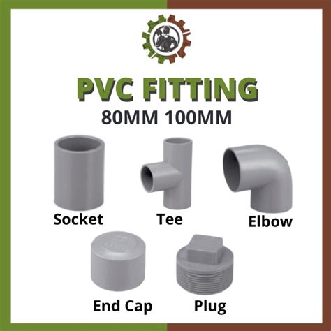 Pvc Pipe Fitting Paip Pvc Connector Socket Elbow Tee Plug End Cap Mm