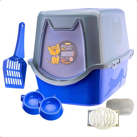 Caixa De Areia Fechada Banheiro Toalete Sanit Rio Para Gatos Shopee