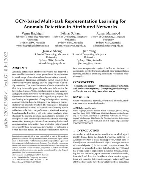 gcn based multi task representation learning for anomaly detection in attributed networks deepai