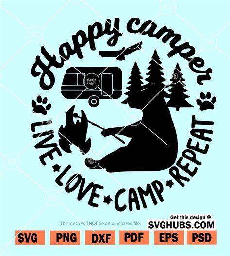 Happy Camper SVG Camping SVG Camper SVG Summer SVG
