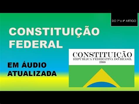 Constituição federal em áudio atualizado 2023 cf YouTube