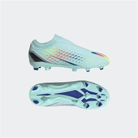 adidas X Speedportal 3 Laceless FG Al Rihla Turkos Blå Gul Barn