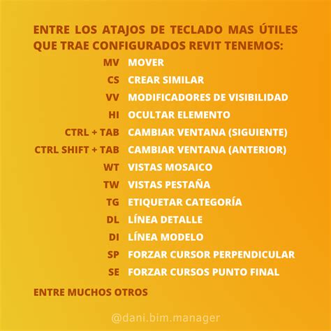 Revit Tip Trick 004 Atajos De Teclado DANI BIM BLOG