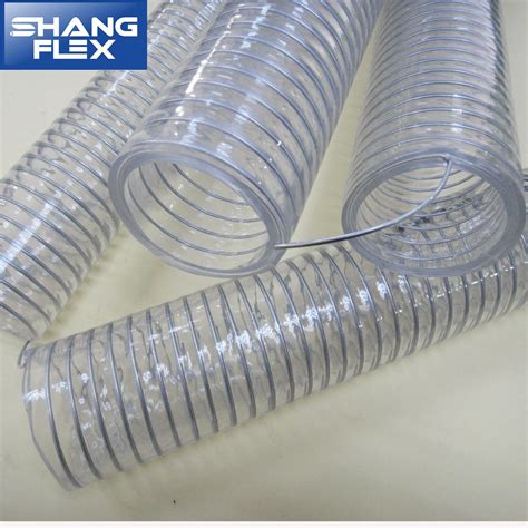 Flexible Clear PVC Spring Spiral Steel Wire Reinforced Water Fuel