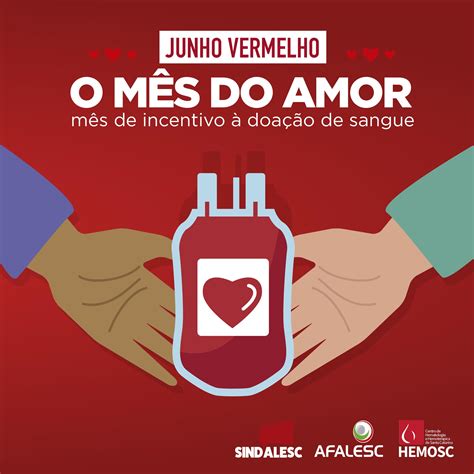 Junho Vermelho é mês de incentivo à doação de sangue SINDALESC