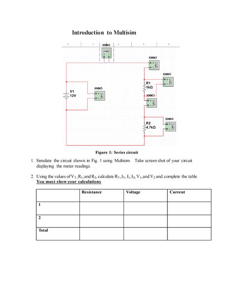 expt 6 multisim notes introduction to multisim figure 1 series circuit simulate the