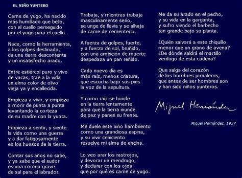 Miguel Hernández Poemas famosos Poemas Poeta español