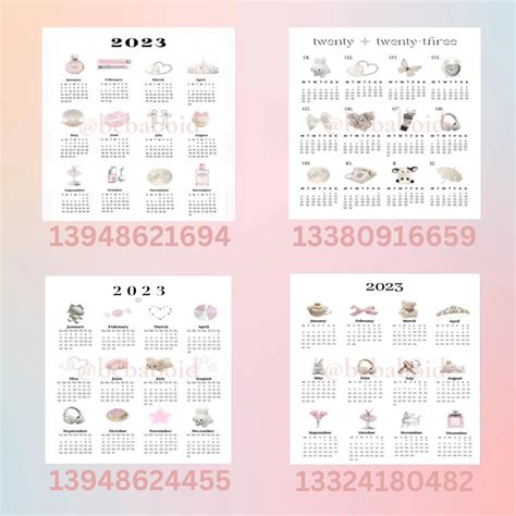 Bloxburg Aesthetic Pink Coquette Decals In 2023 Calendar Decal